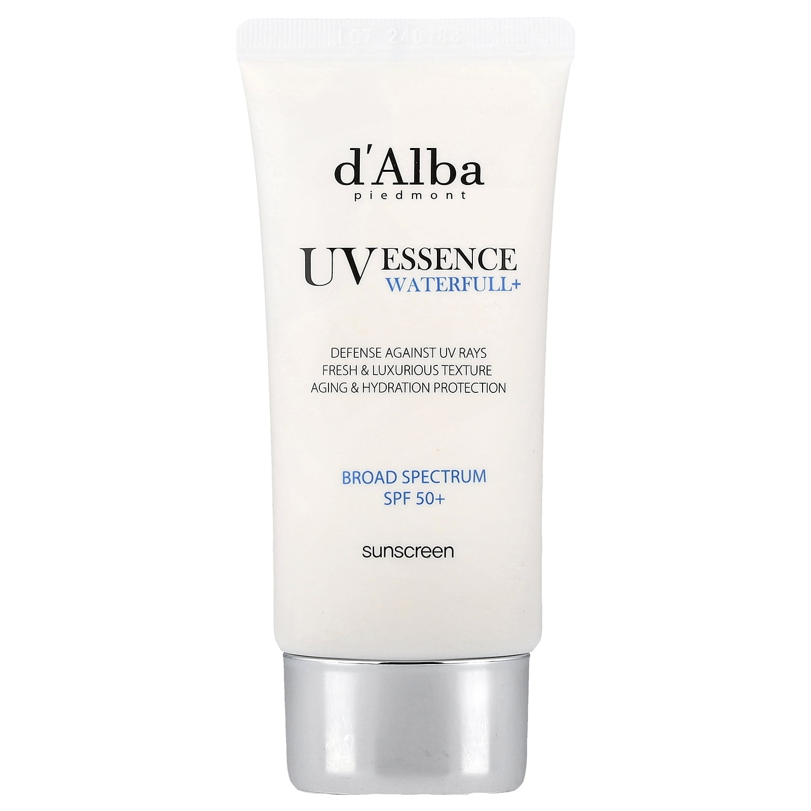 d'Alba UV Essence Waterfull+ Sunscreen, SPF 50+, 1.69 fl oz (50 ml ...