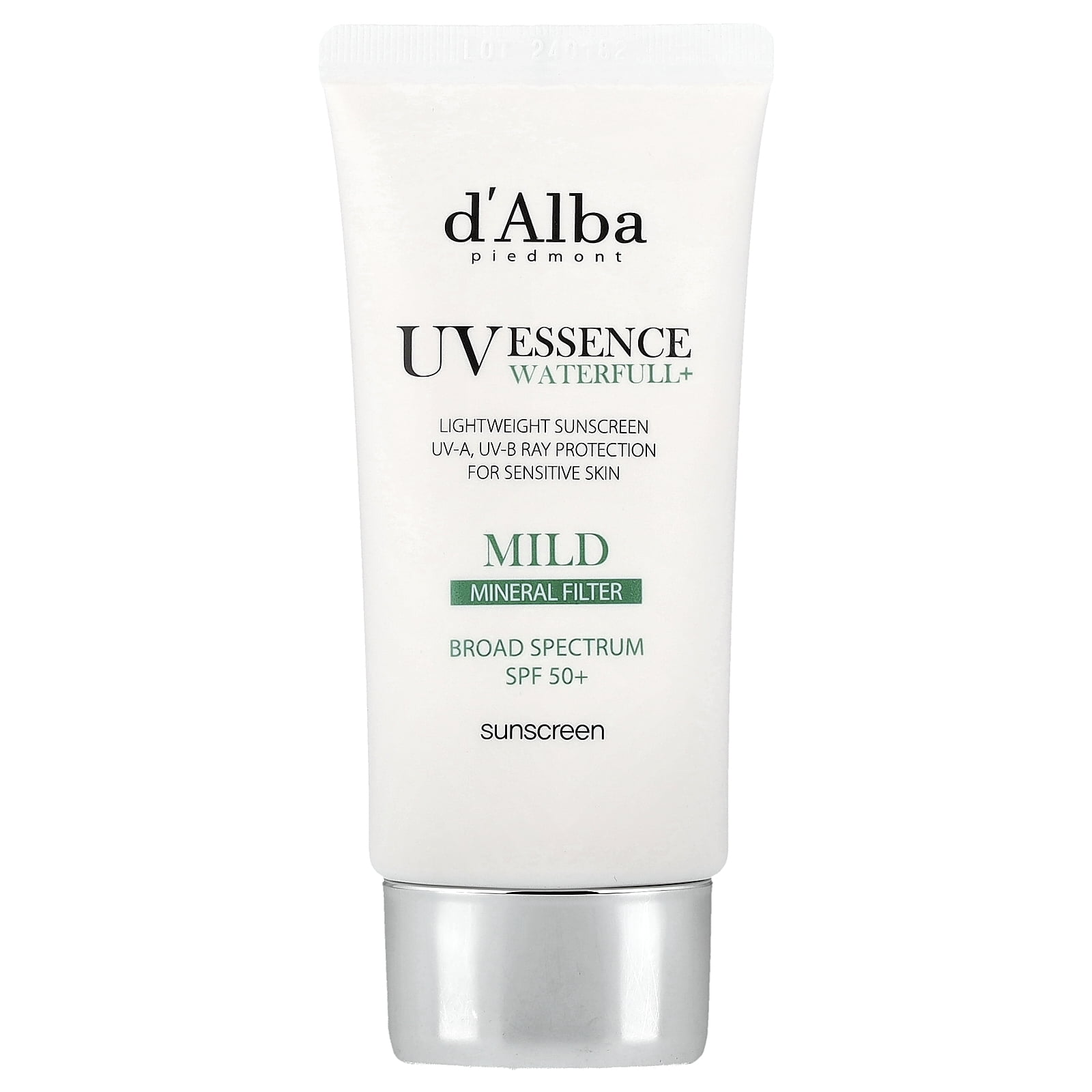 d'Alba UV Essence Waterfull+ Sunscreen, Mineral Filter, Mild, SPF 50, 1 ...