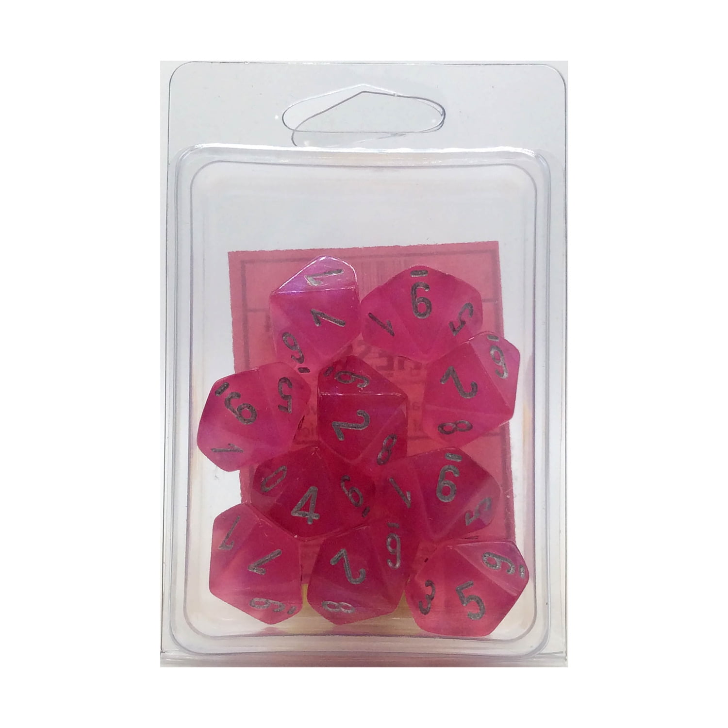 Chessex Manufacturing 27204 D10 Clamshell Set Of 10 Dice - Borealis ...