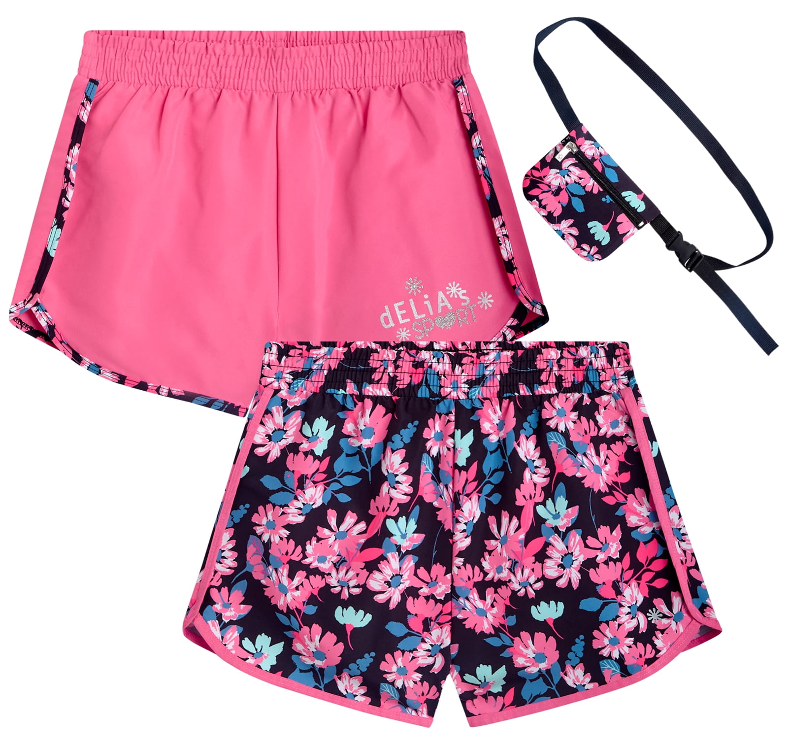 dELiA*s Girls Athletic Shorts - 2 Pack Running Dophin Shorts for Girls ...