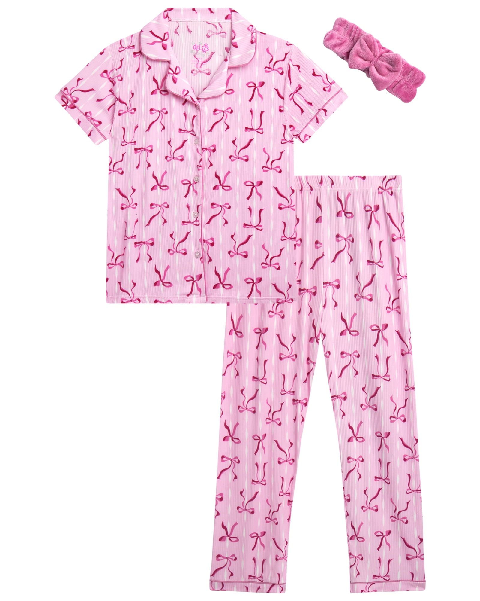 dELiA*s Girls' Pajama Set - 2 Piece Button Down Sleepwear Pajamas for ...
