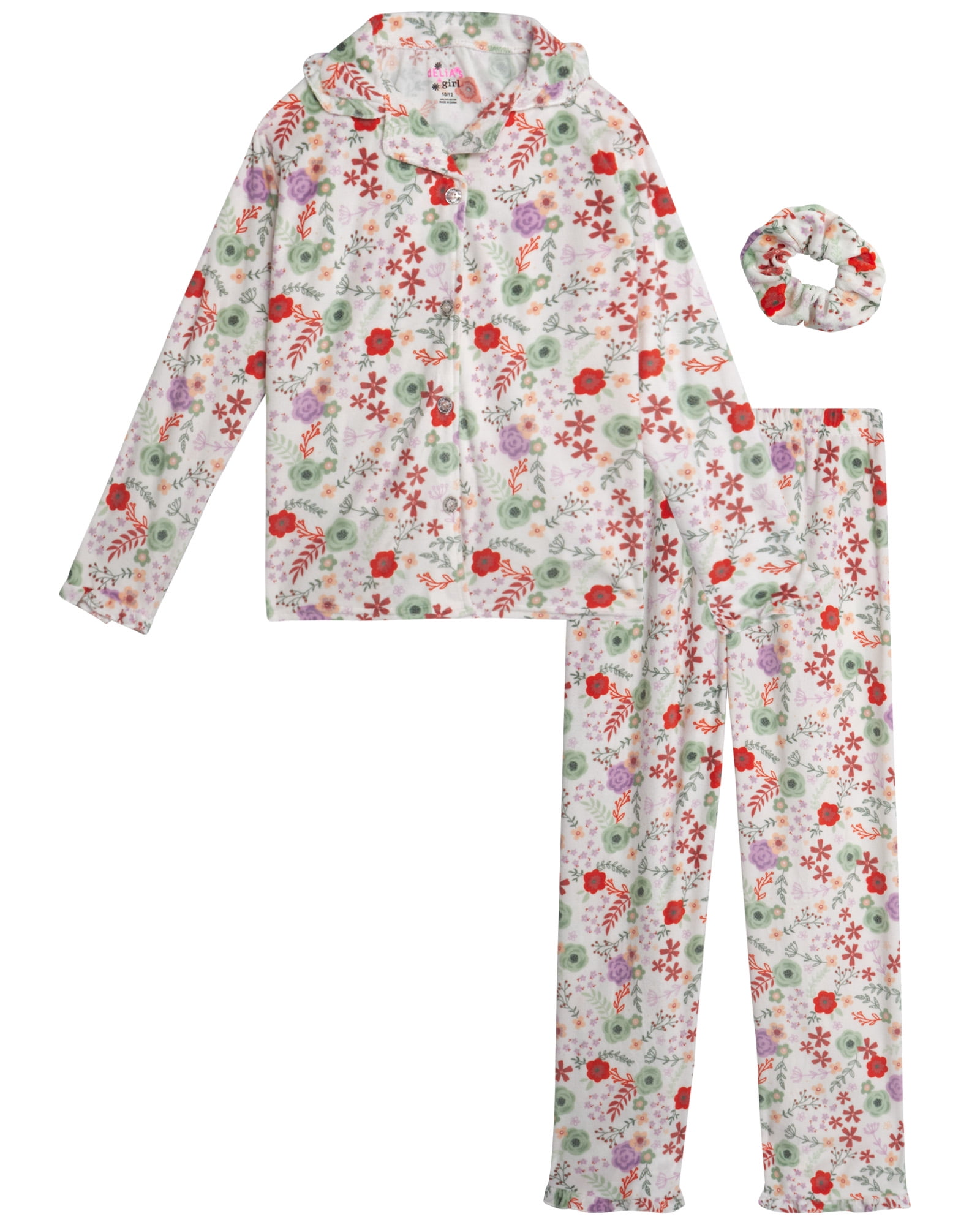 dELiA*s Girls' Pajama Set - 2 Piece Soft Velour Sleep Shirt and Pajama ...