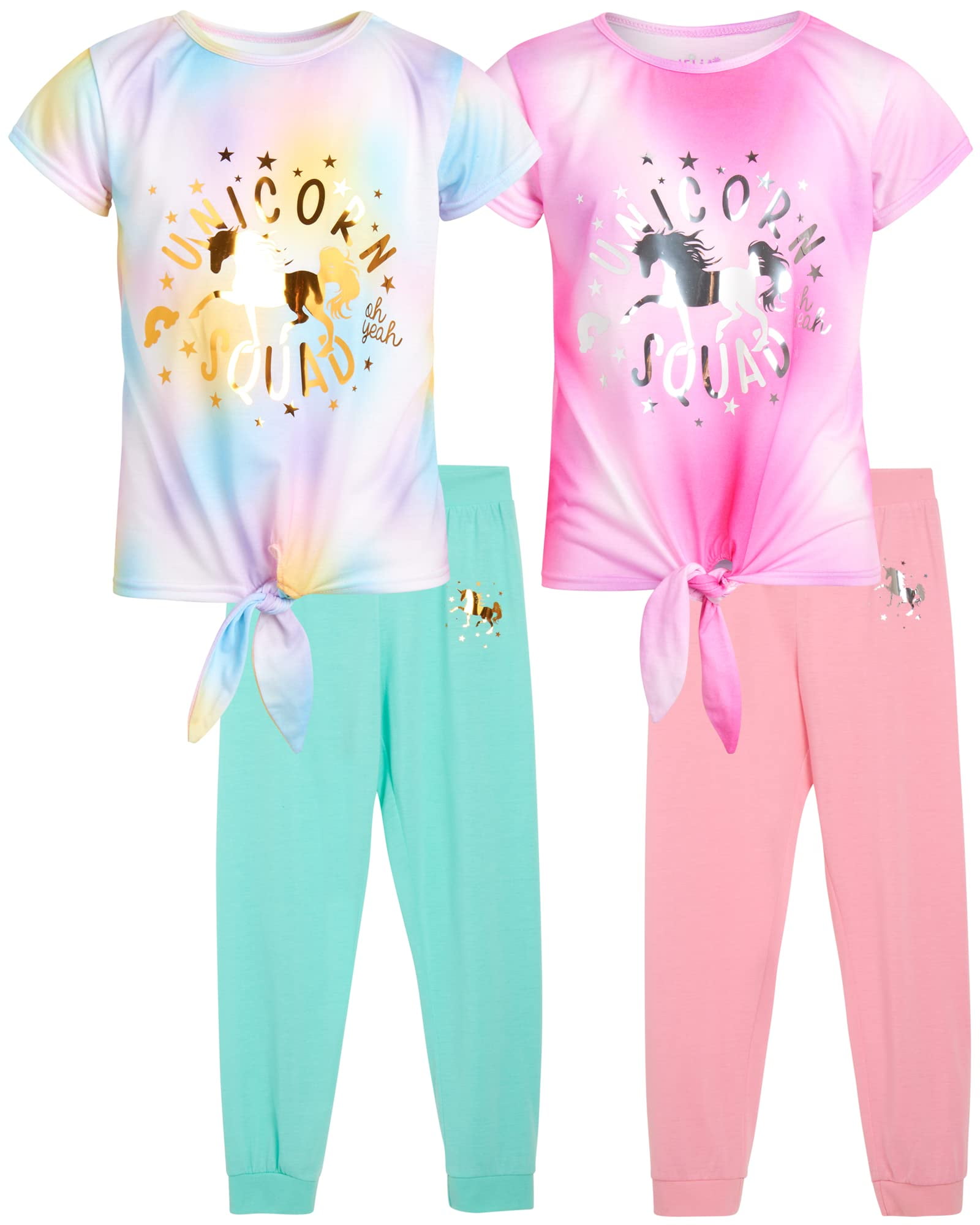 dELiA*s Girls' Pajama Set - 4 Piece Sleepwear Top and Pajama Pants ...