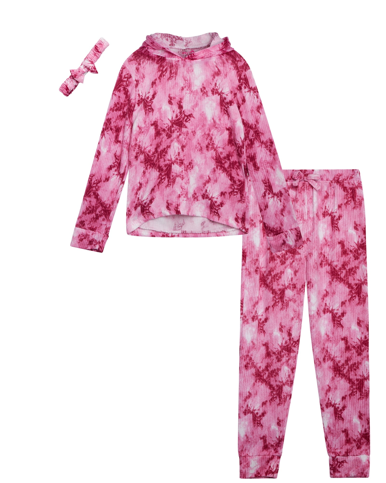 dELiA*s Girls' Sweatsuit Set - 3 Piece Cozy Ribbed Hoodie and Joggers ...