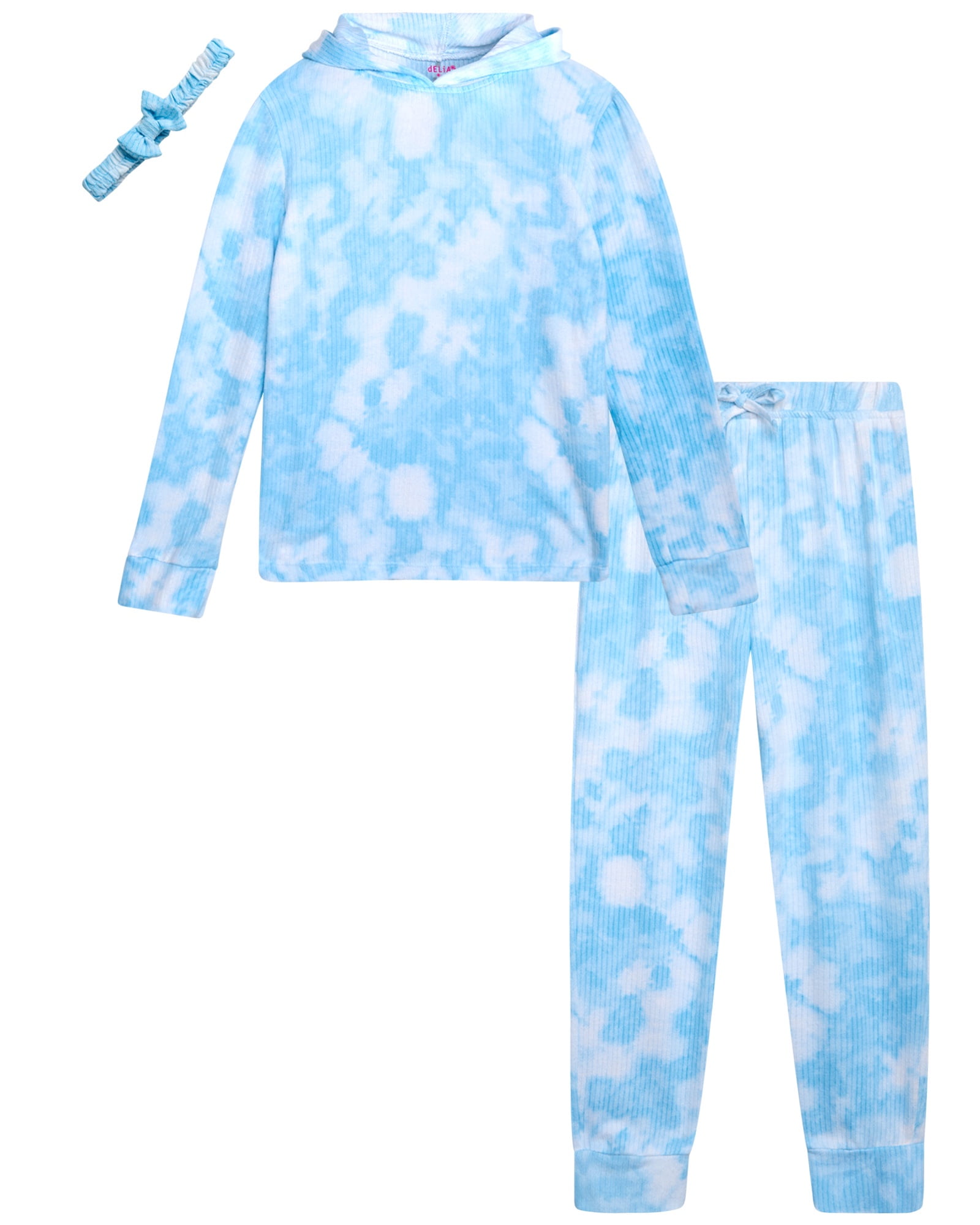 dELiA*s Girls' Sweatsuit Set - 3 Piece Cozy Ribbed Hoodie and Joggers ...