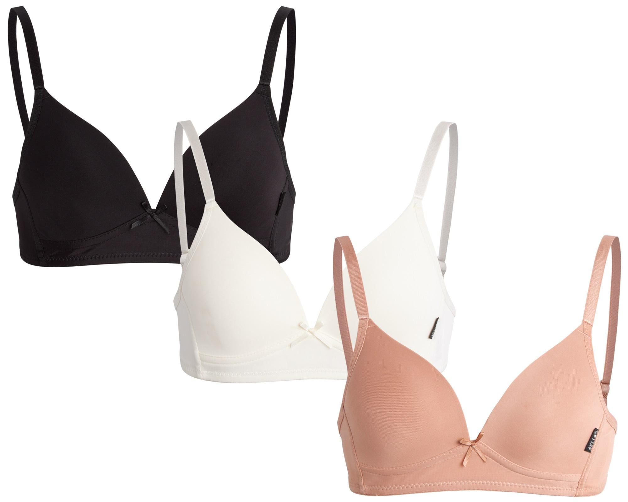 dELiA*s Girls' Training Bra, 3-Pack Wire-Free Bralette, Lightly Padded ...