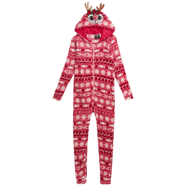 dELiAs Girls' Pajamas - Plush Fleece Sleepwear Onesie with 3D Critter ...