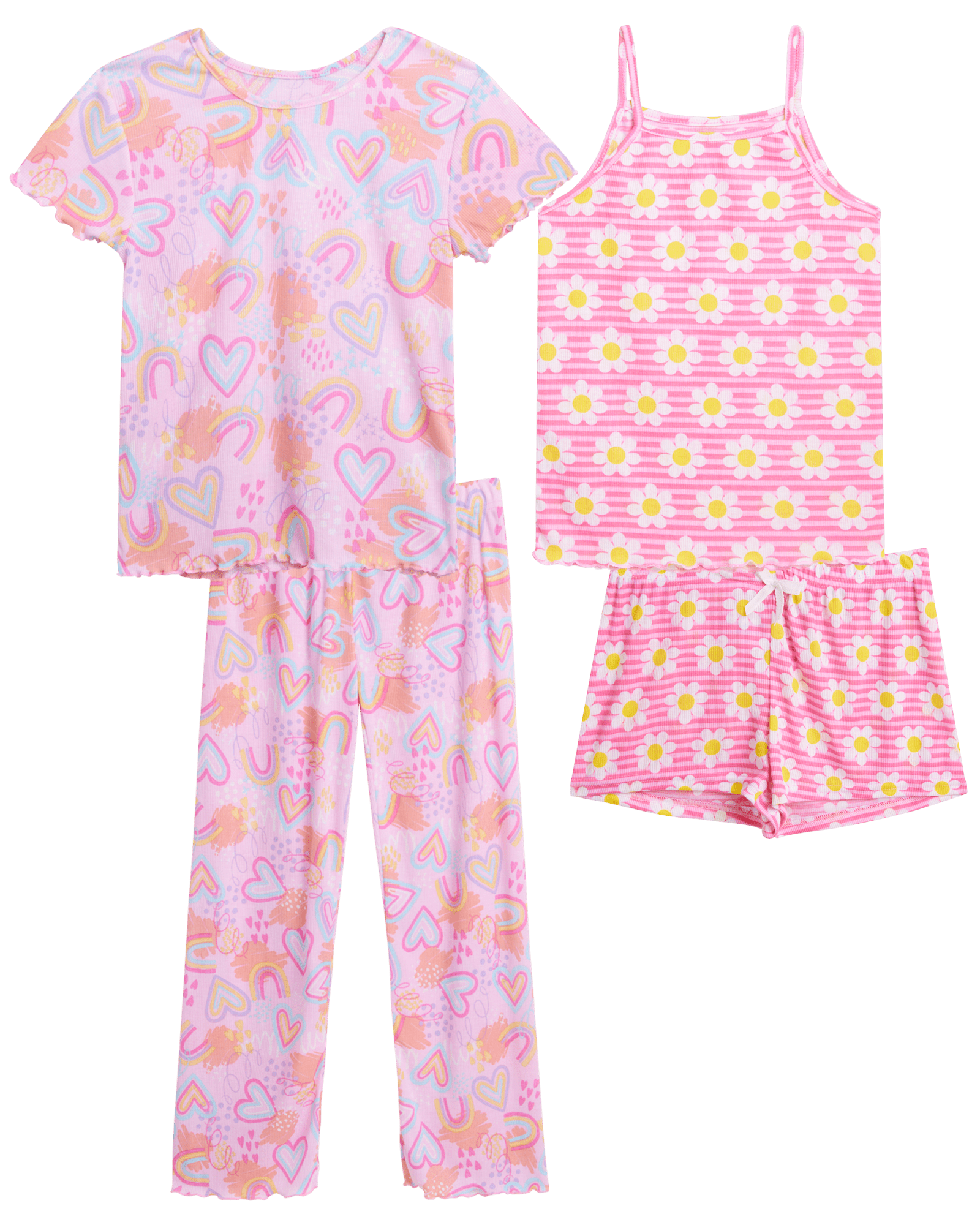 dELia*s Girls' Pajama Set - 4 Piece Sleep Shirt, Lounge Pants ...