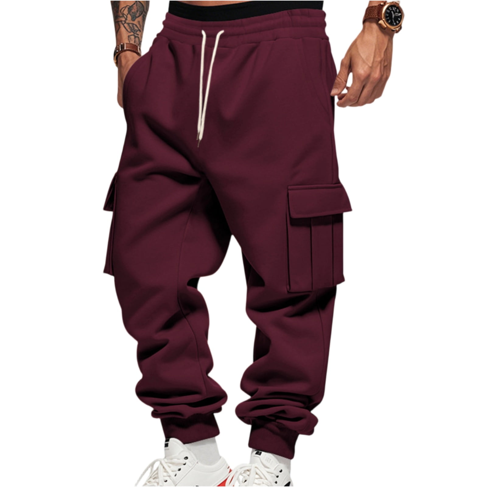 dGslk Men's Cargo Sweatpants Joggers with Multi Pockets, Adjustable ...