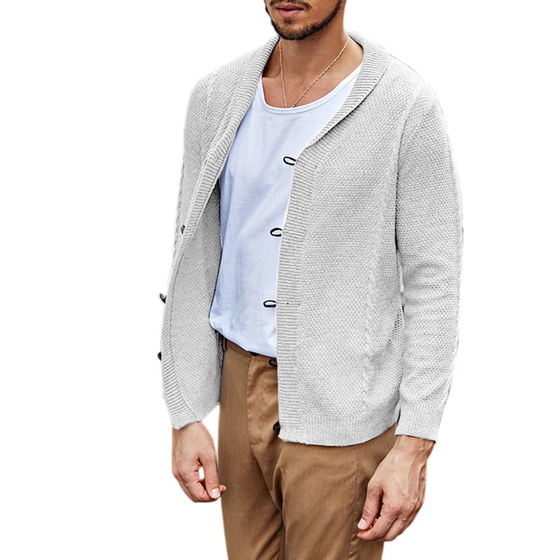 dGslk Men’s Casual Knit Cardigan Long Sleeve Open Front Sweater ...