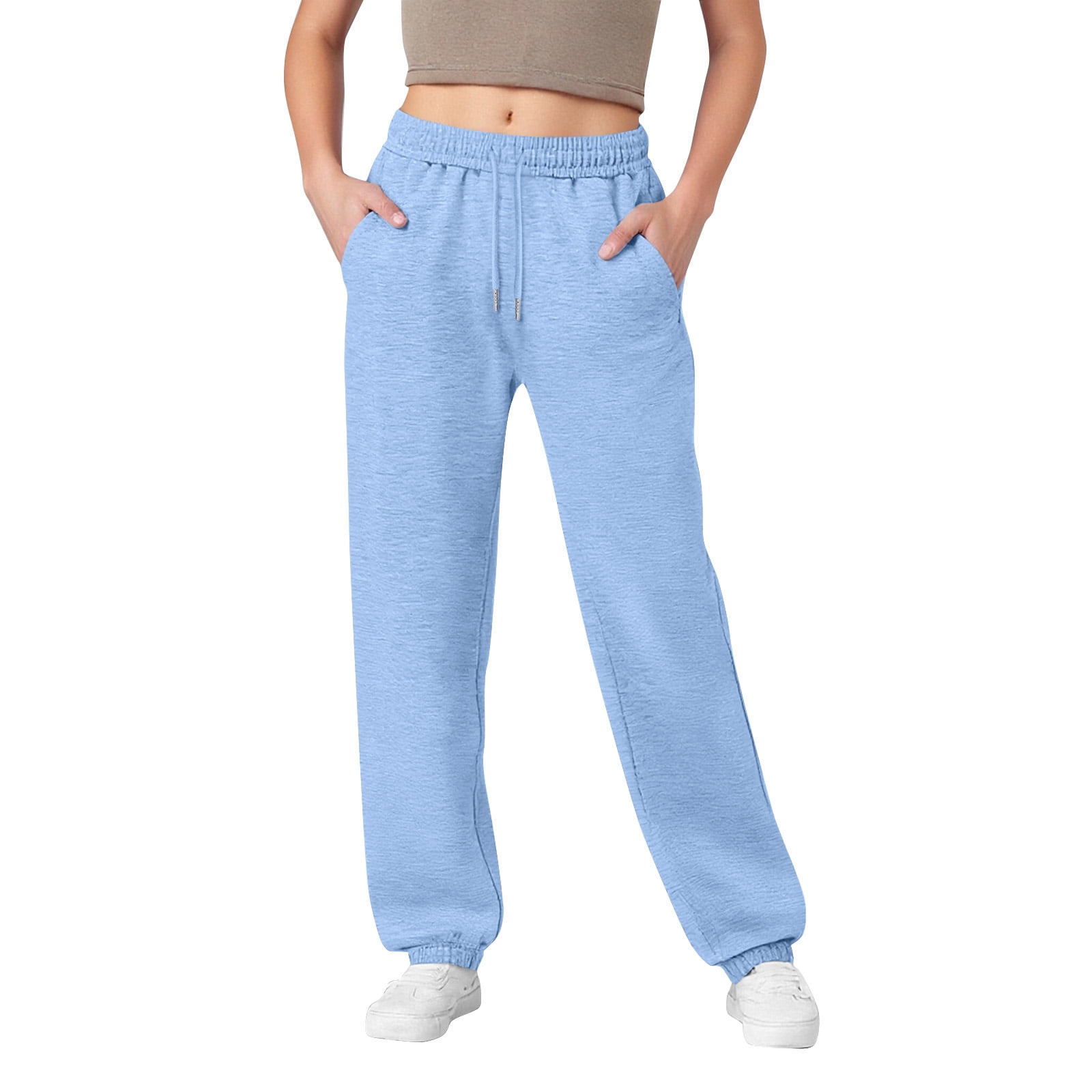 dGslk Women’s High Waist Drawstring Sweatpants Loose Fit Elastic Waist ...