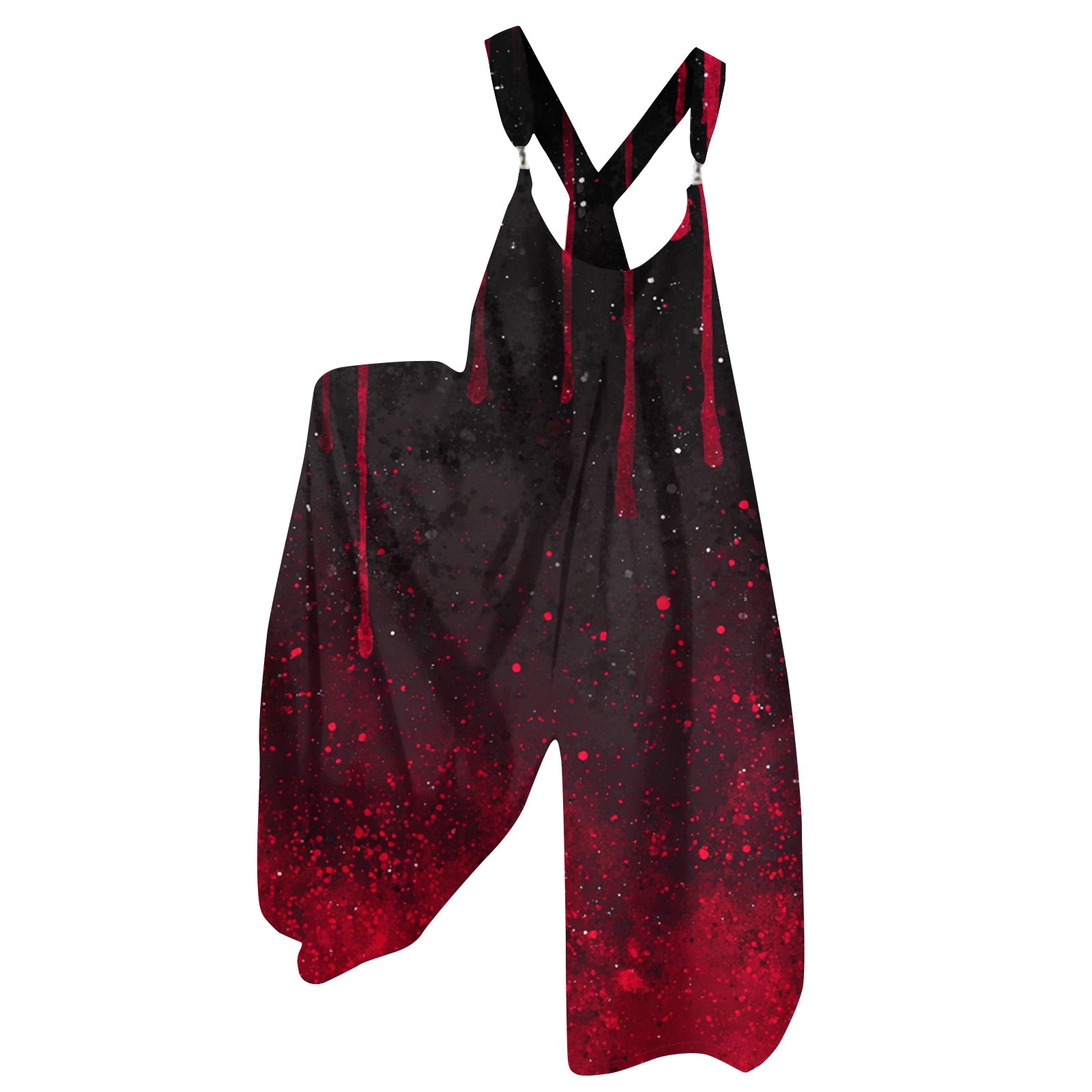dGslk Women's Summer Overalls Floral Print Vintage Jumpsuit Halloween ...