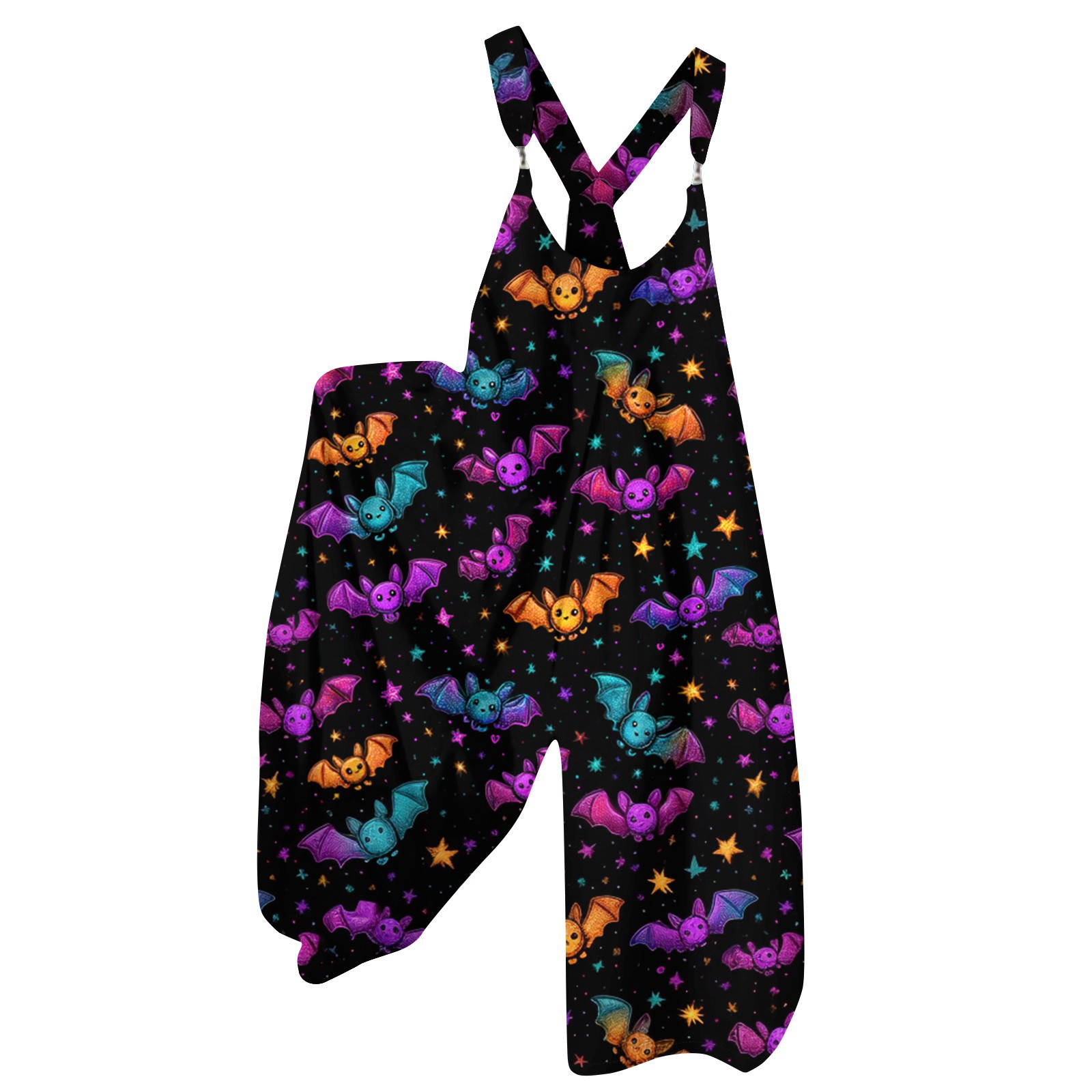 dGslk Women's Summer Overalls Floral Print Vintage Jumpsuit Halloween ...