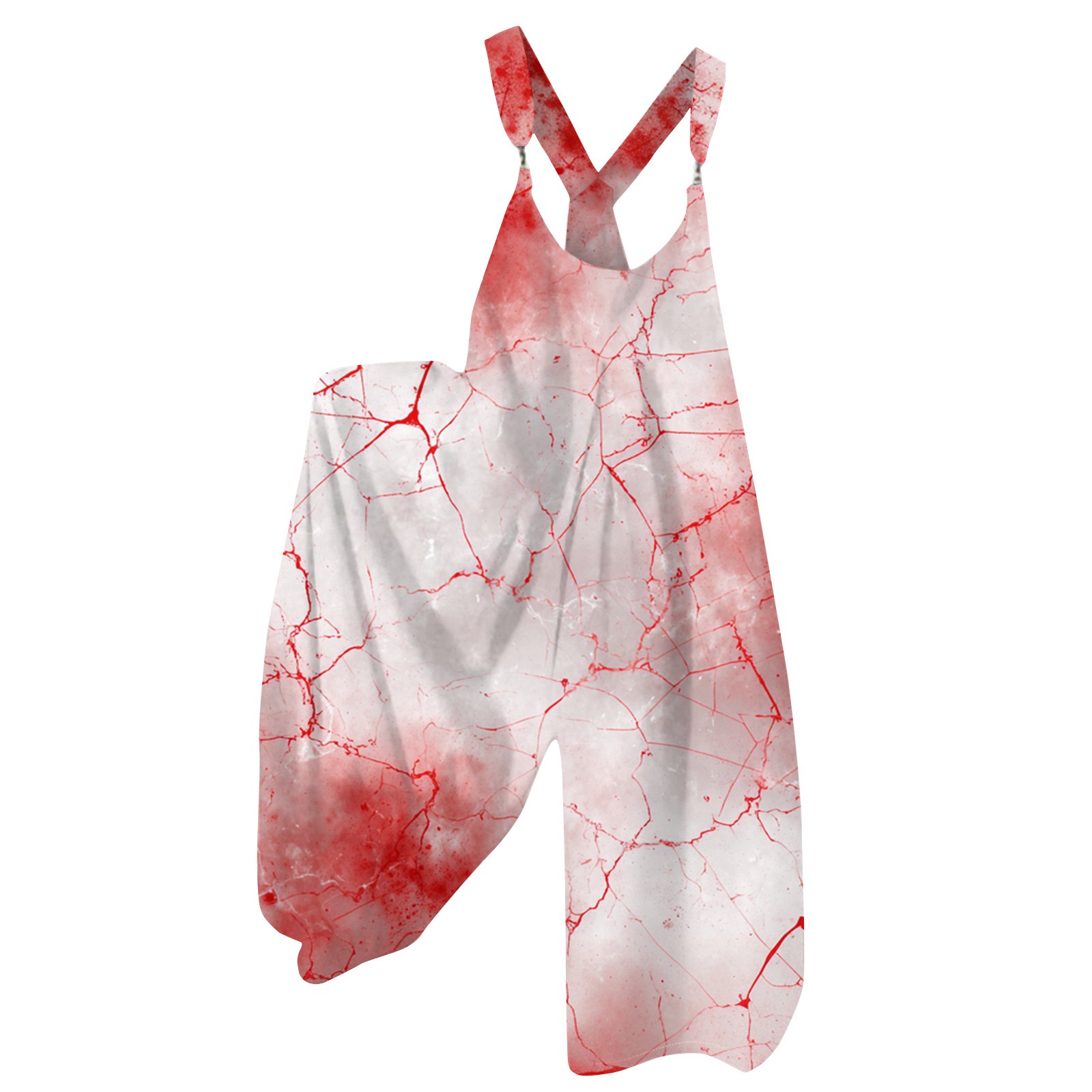 dGslk Women's Summer Overalls Floral Print Vintage Jumpsuit Halloween ...