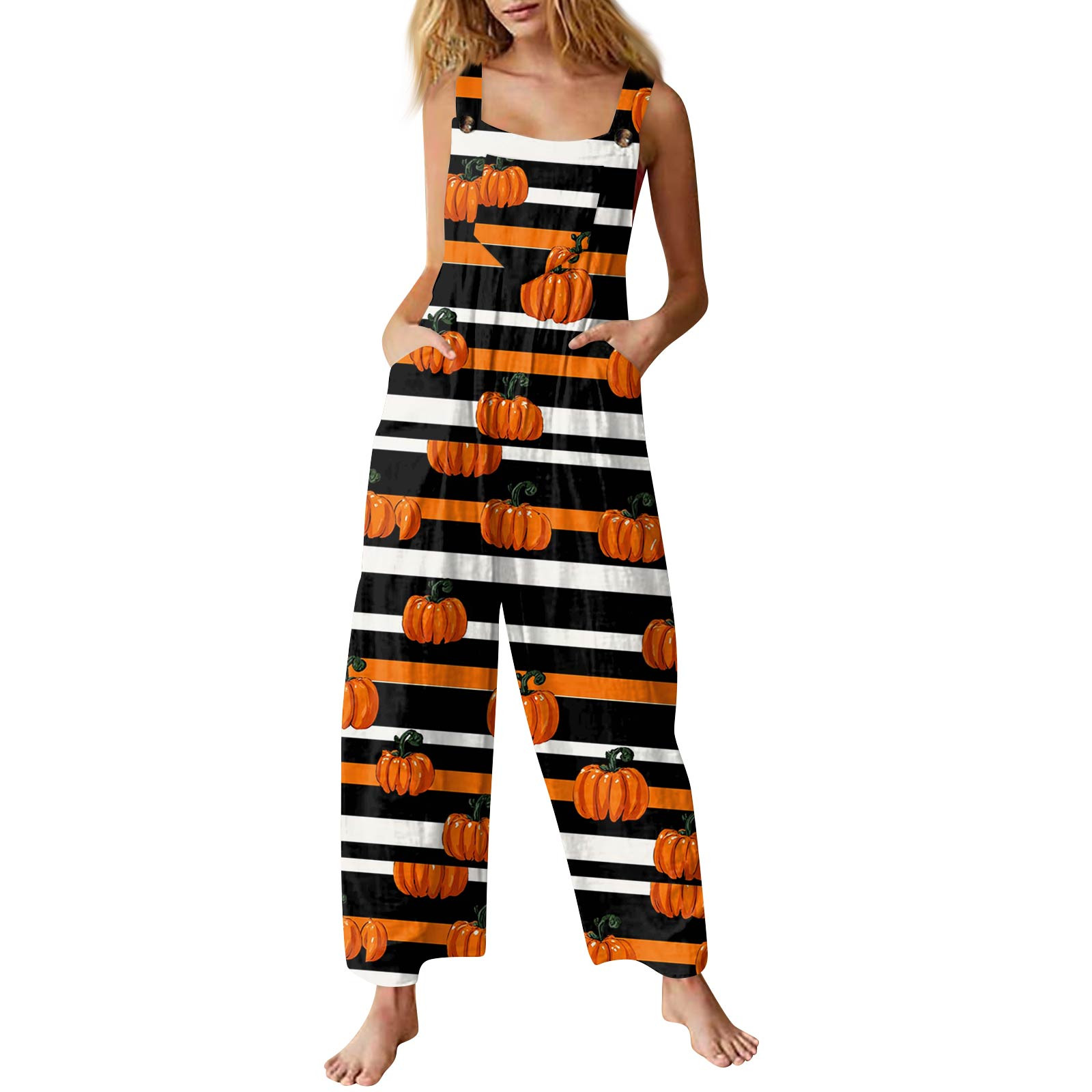 dGslk Women's Wide Leg Jumpsuit with Pockets, Casual Loose Fit Overalls ...