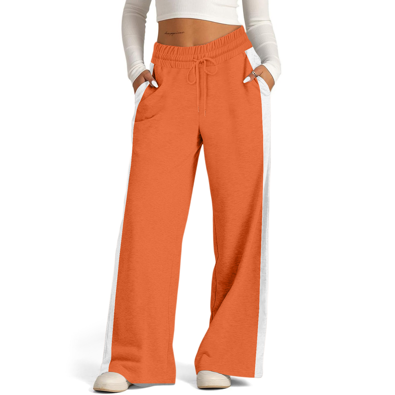 dGslk Women’s Wide Leg Sweatpants High Waist Drawstring Athletic ...