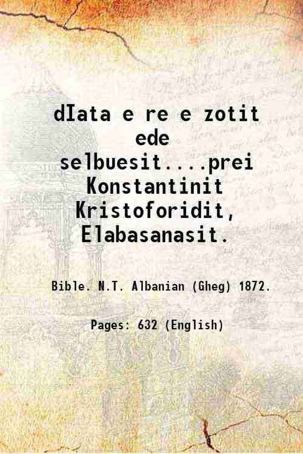 dIata e re e zotit ede selbuesit....prei Konstantinit Kristoforidit ...