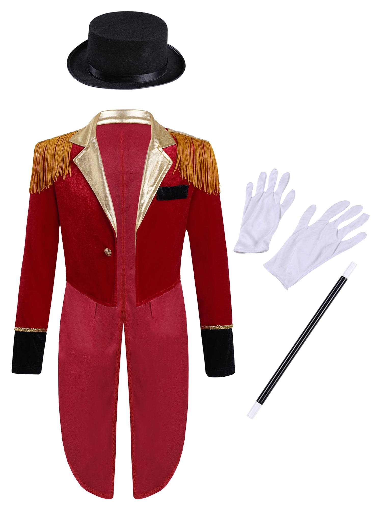 dPois Boys Circus Ringmaster Costume with Accessories Gentleman ...