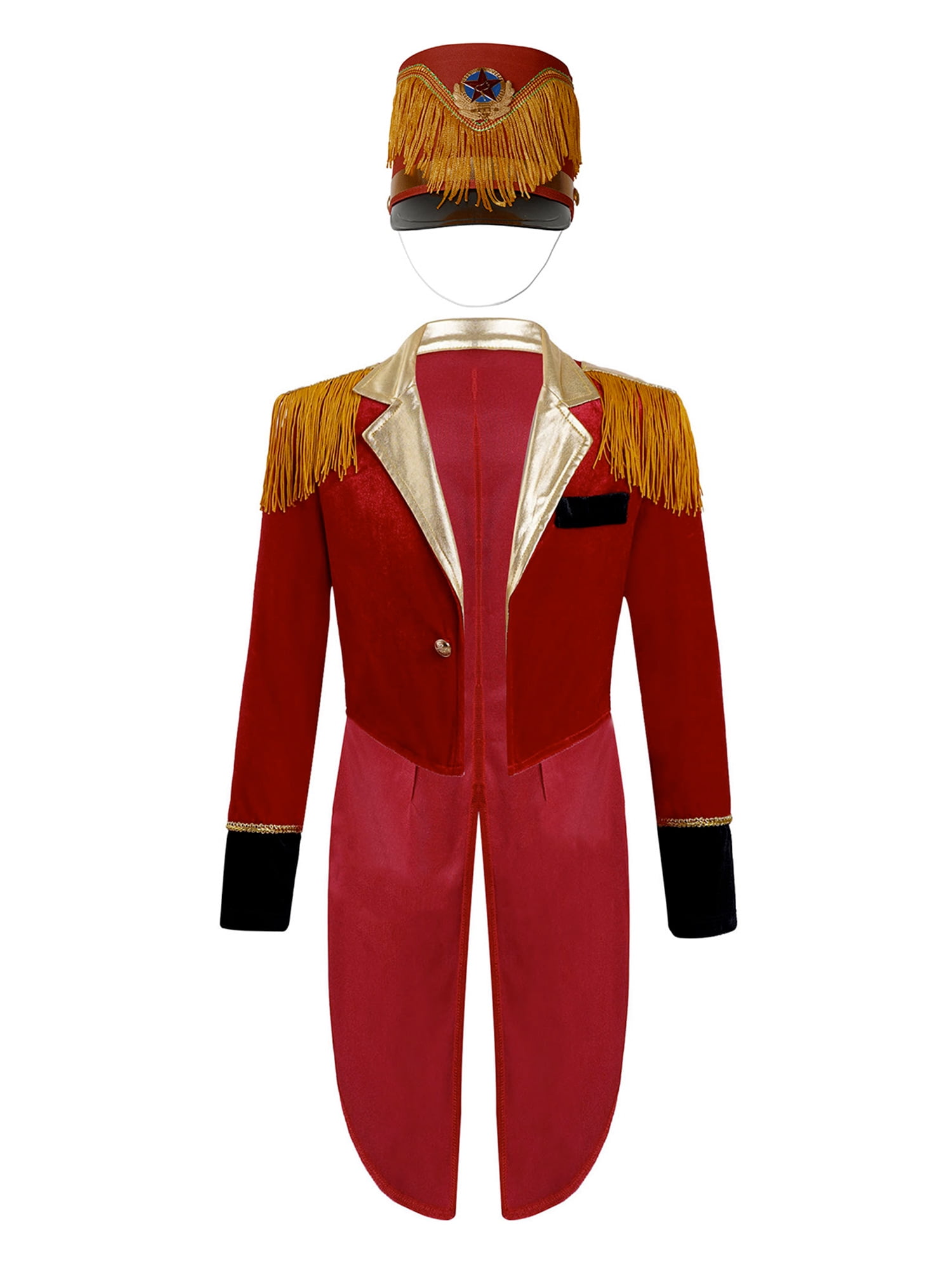 dPois Kids Boys Halloween Ringmaster Cosplay Outfits Carnival Party ...