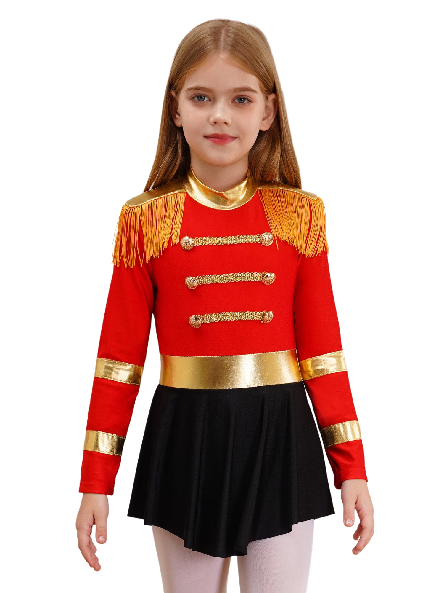 dPois Kids Circus Role Play Jumpsuit Girls Ringmaster Drum Band ...