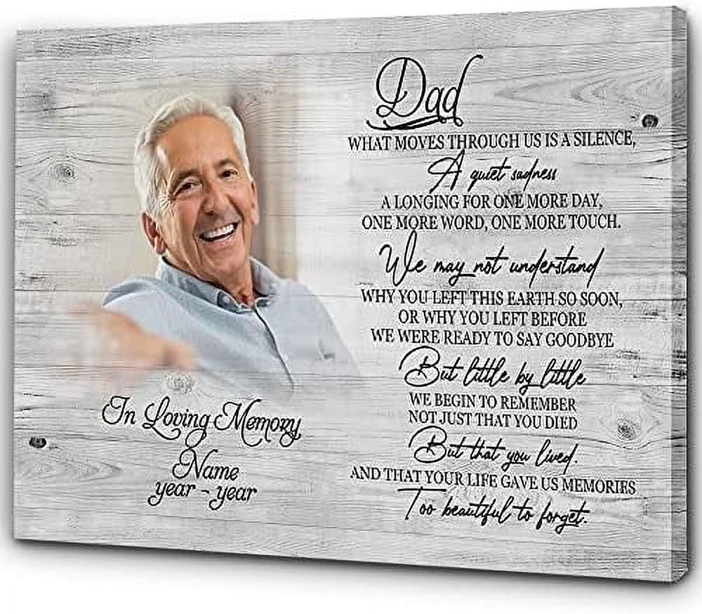 dad memorial canvas| personalized photo| too beautiful to forget| dad ...