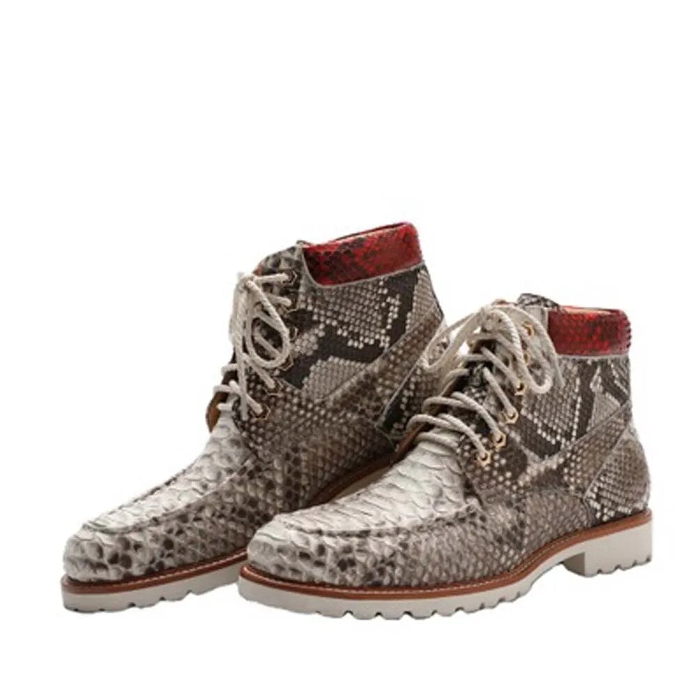 dae Spring 2023 new python skin men's leather men shoes high top men's ...