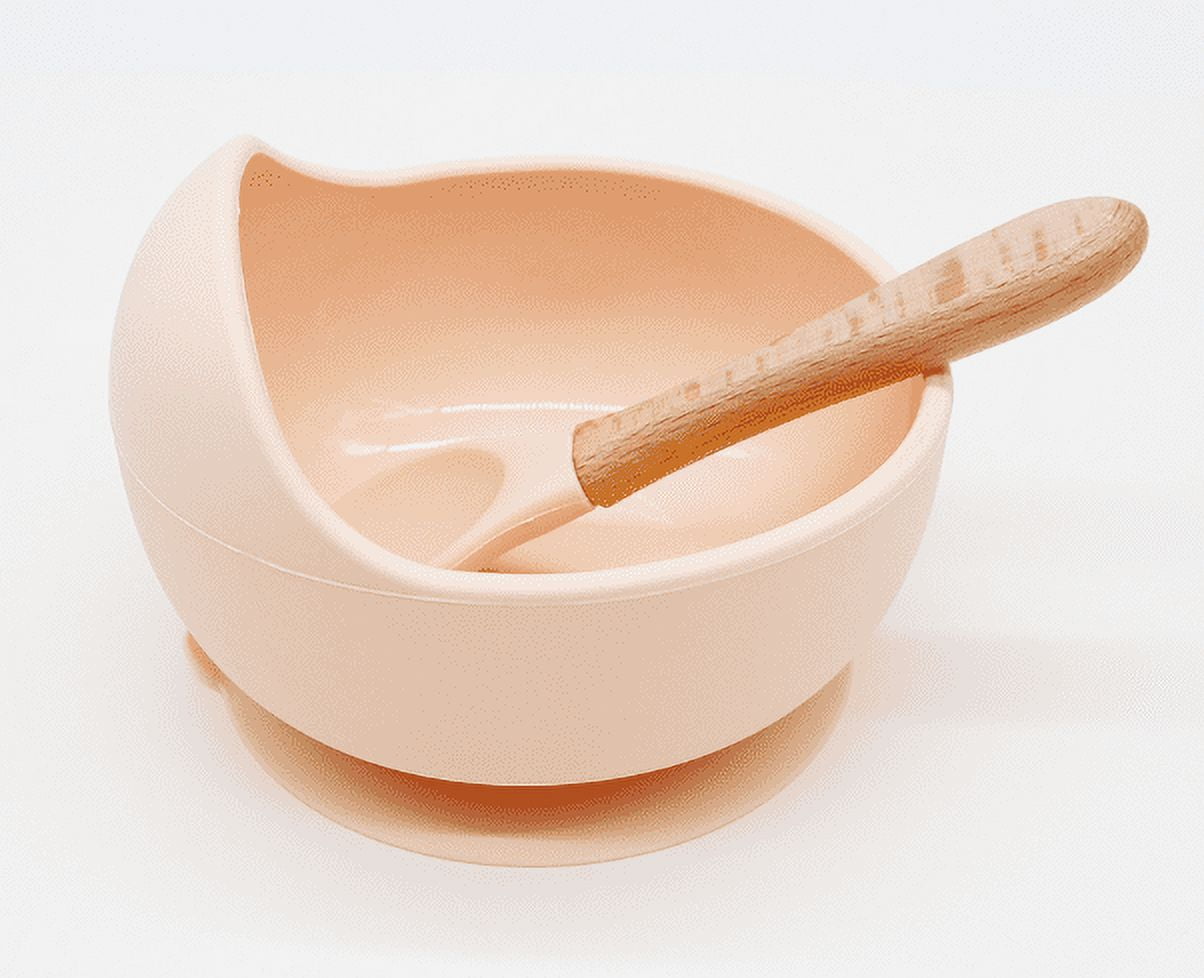 daintyBABY Silicone Bowl and Spoon Set- Peach - Walmart.com