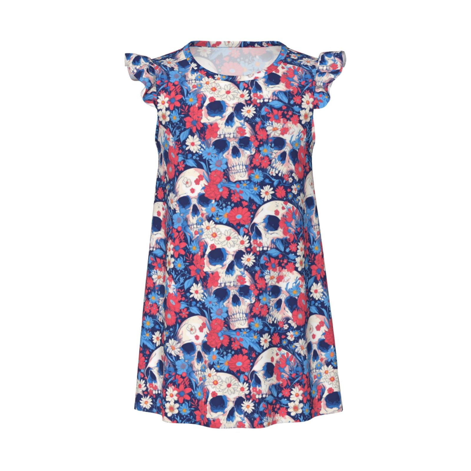 daisy Skull red flower Girls Nightgowns, Pajamas for Girls, Soft ...