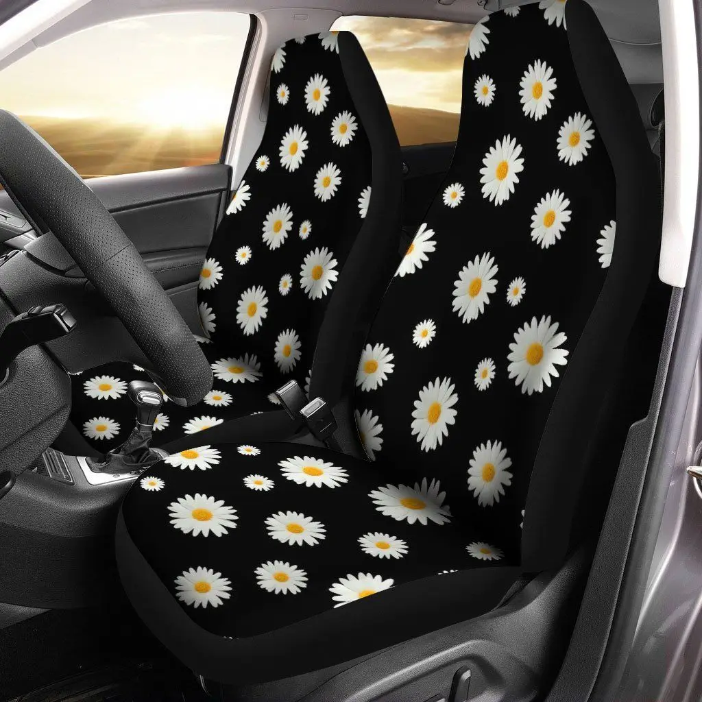 daisy Universal Fit Car Seat Covers Daisy Print High Back Seat Cover ...