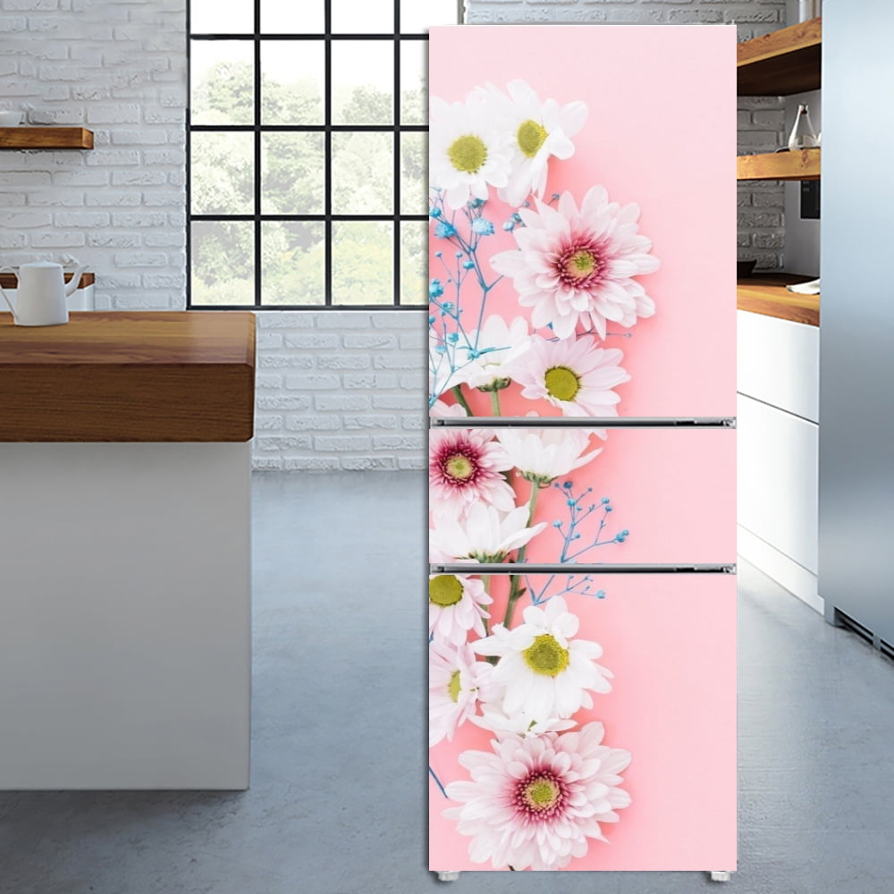 daisy chrysanthemum pattern self-adhesive refrigerator sticker ...