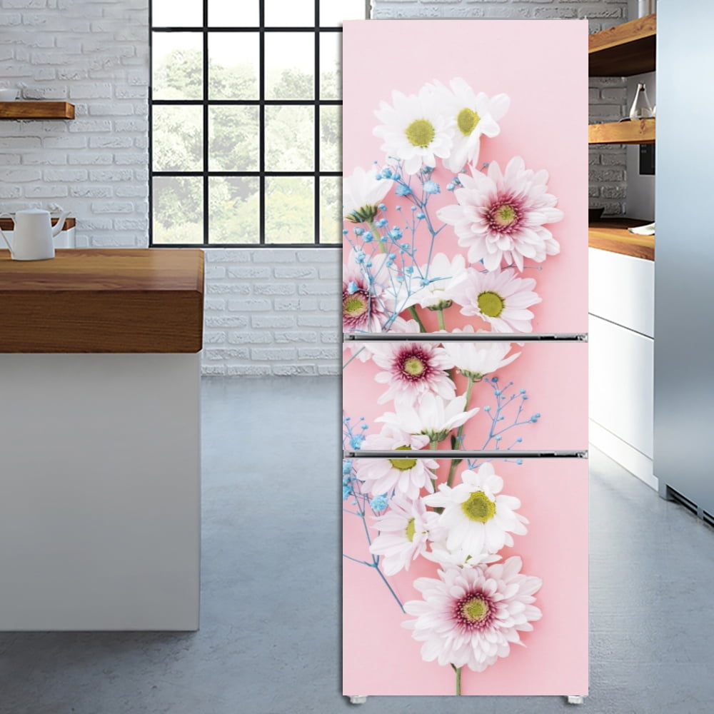 daisy chrysanthemum pattern self-adhesive refrigerator sticker ...