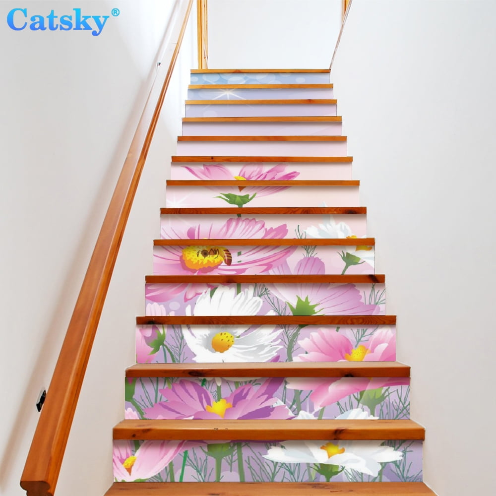 daisy chrysanthemum sticker decal decoration home bookstore wallpaper ...
