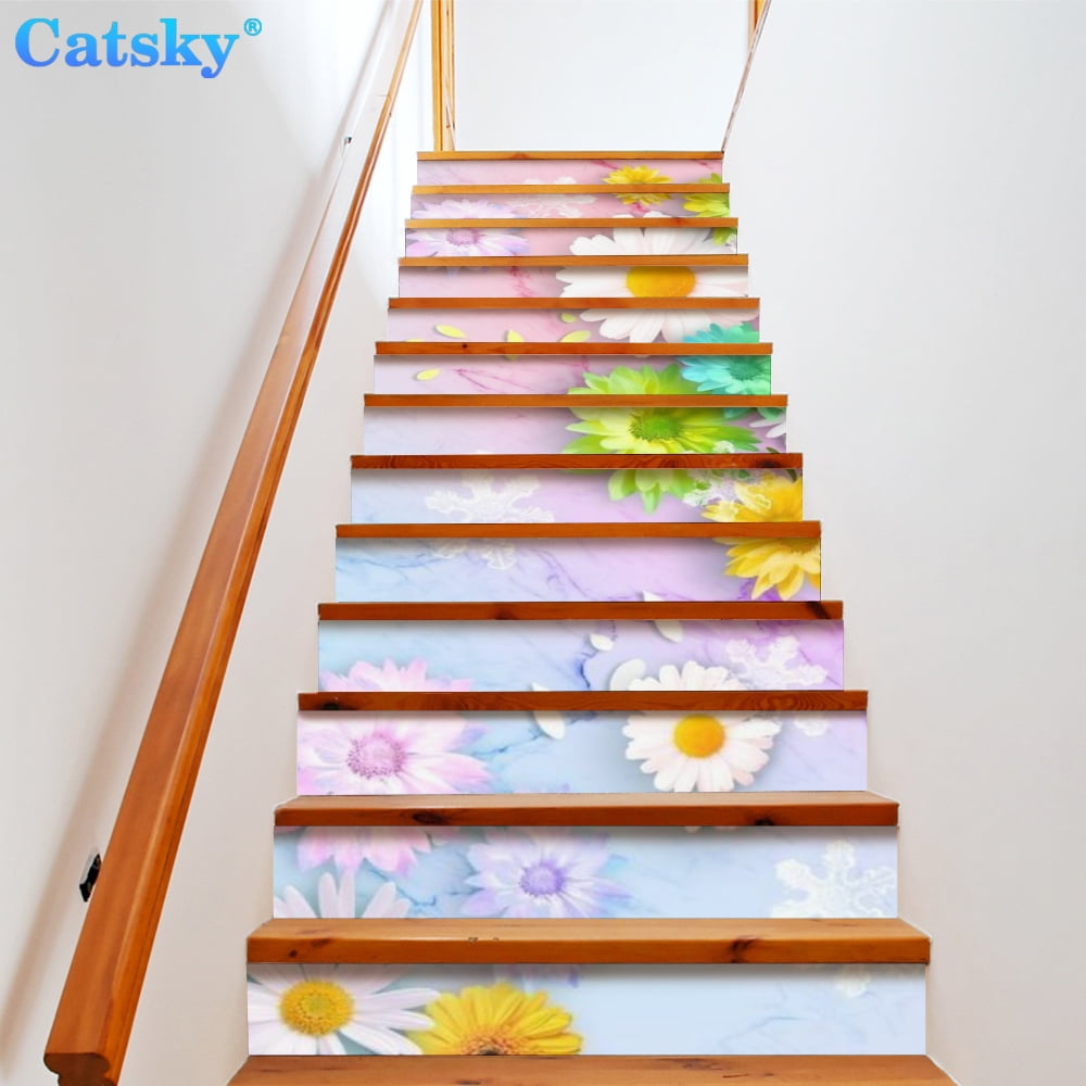 daisy chrysanthemum sticker decal decoration home bookstore wallpaper ...