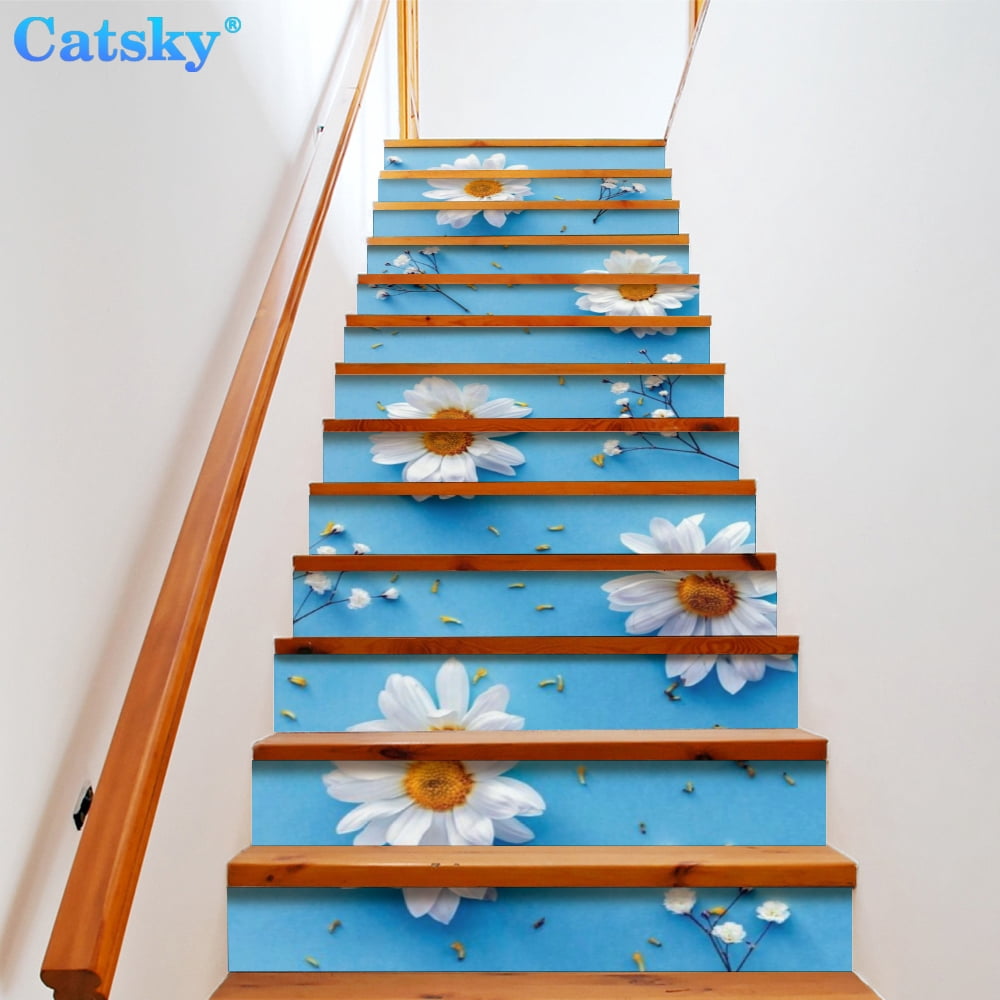 daisy chrysanthemum sticker decal decoration home bookstore wallpaper ...