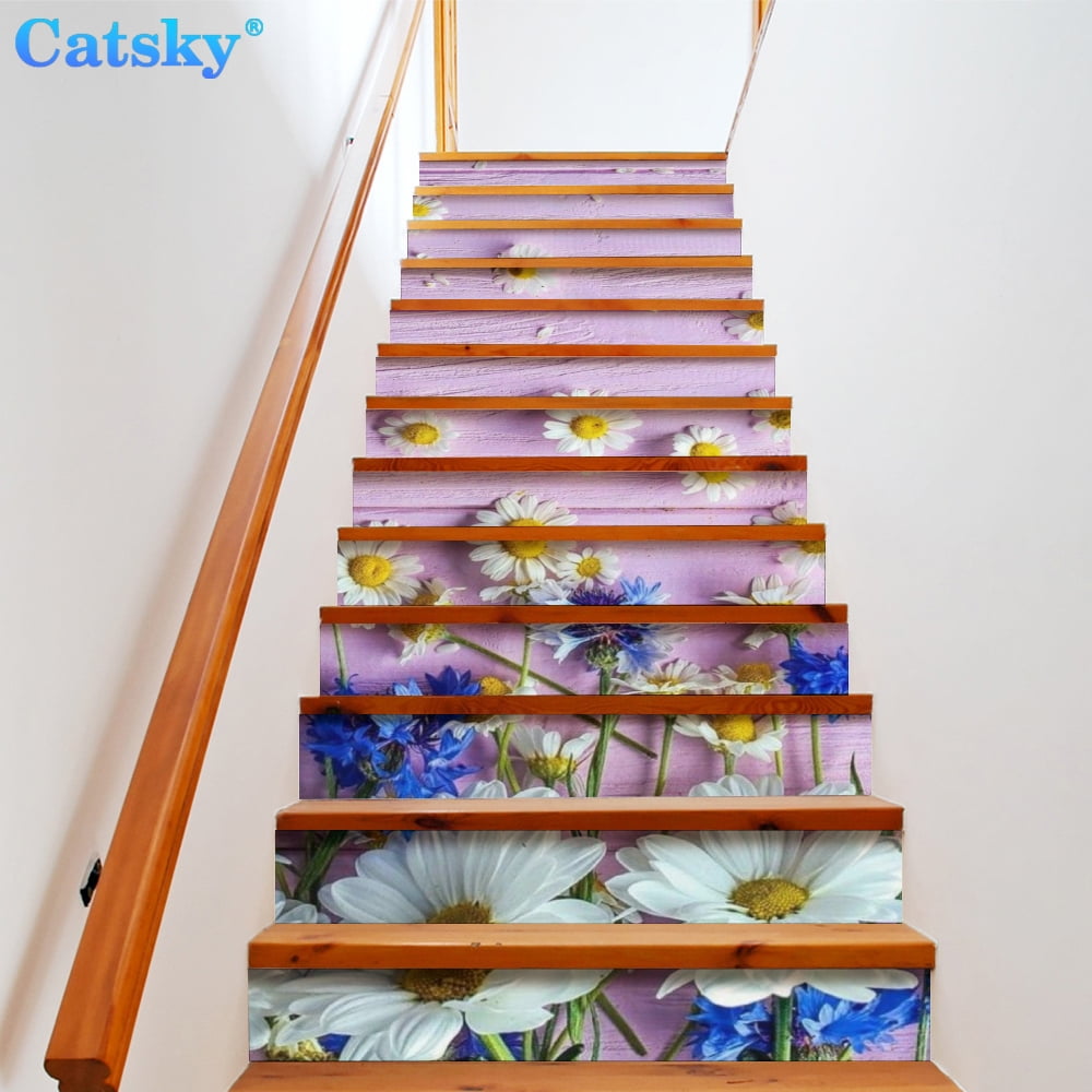 daisy chrysanthemum sticker decal decoration home bookstore wallpaper ...