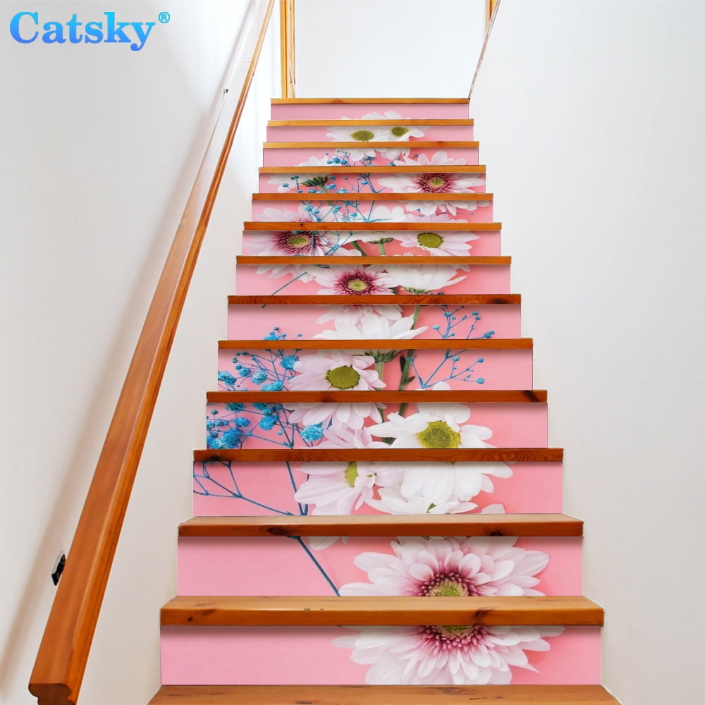 daisy chrysanthemum sticker decal decoration home bookstore wallpaper ...