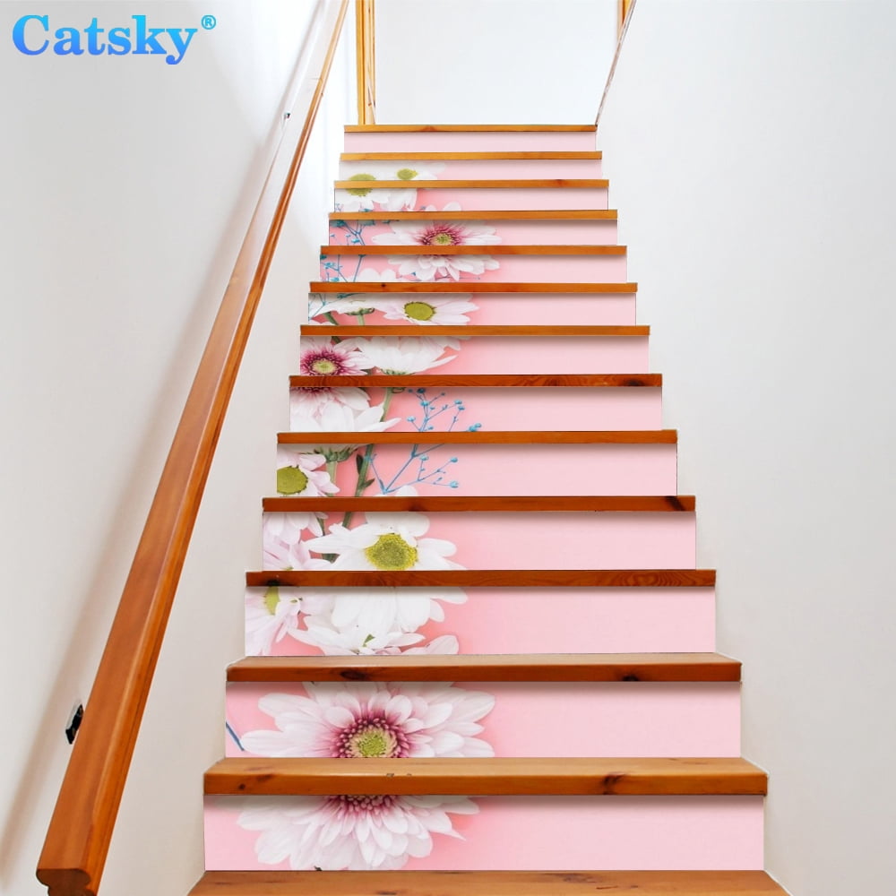 daisy chrysanthemum sticker decal decoration home bookstore wallpaper ...