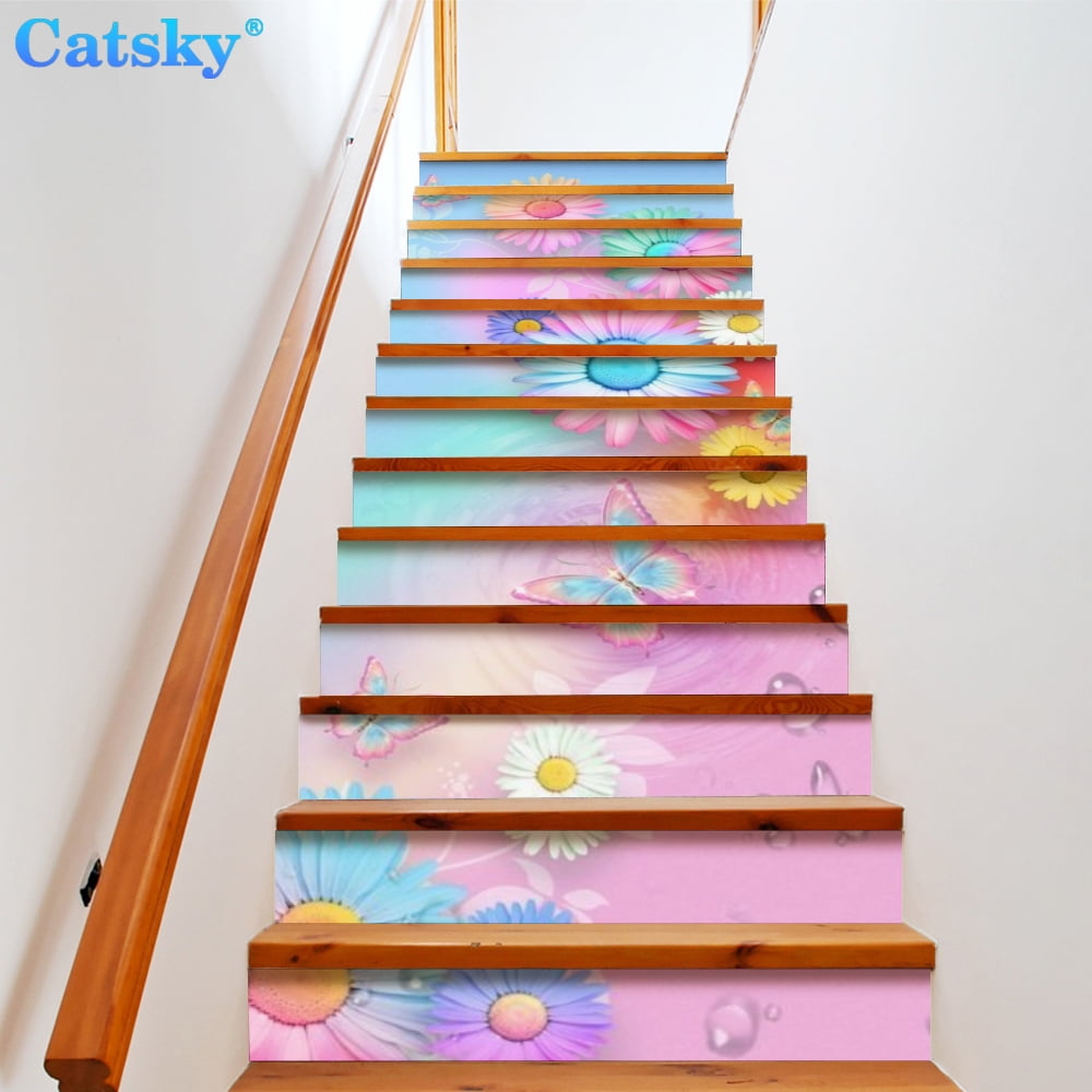 daisy chrysanthemum sticker decal decoration home bookstore wallpaper ...