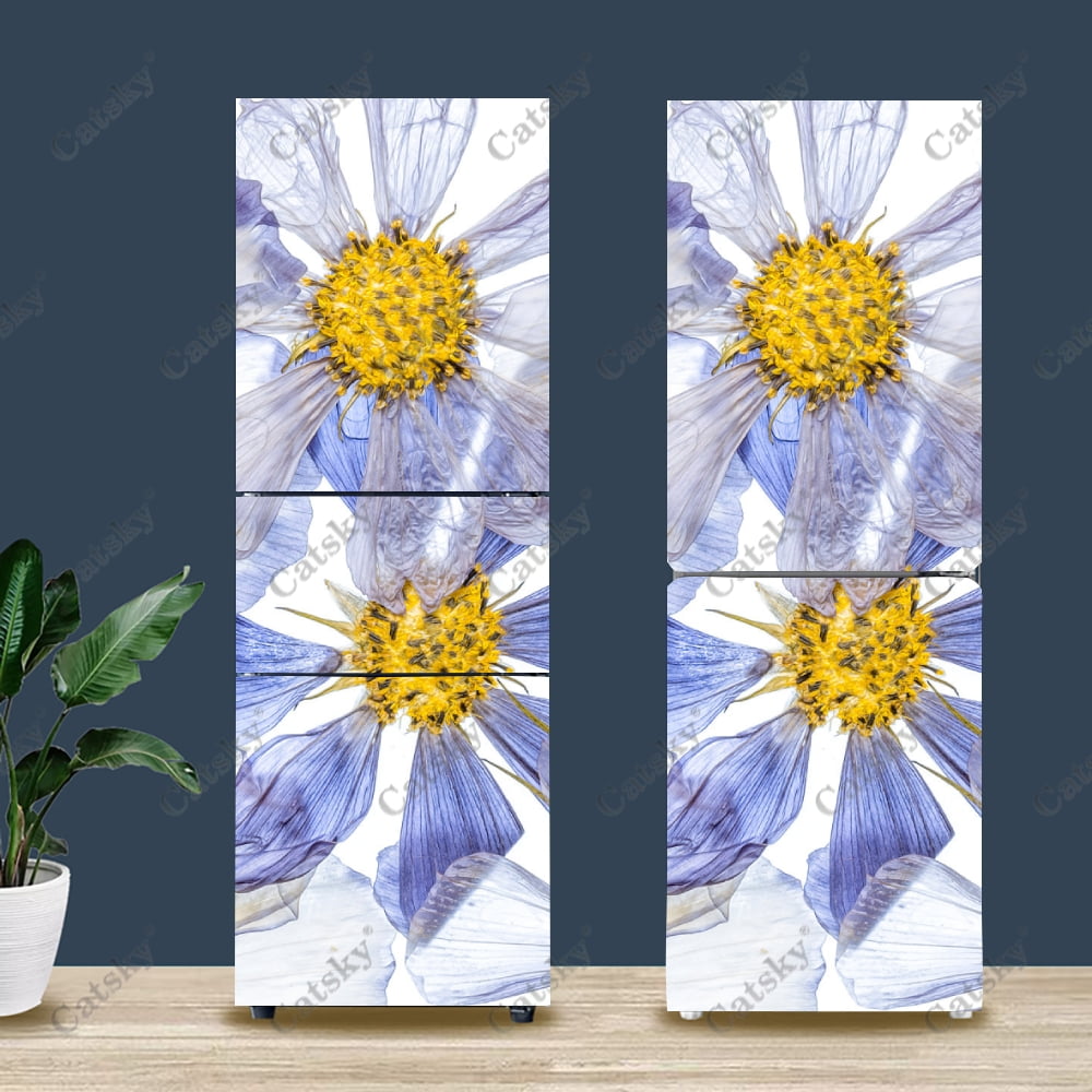 daisy flower Refrigerator Sticker Home Decor Kitchen Mural DIY Wall ...