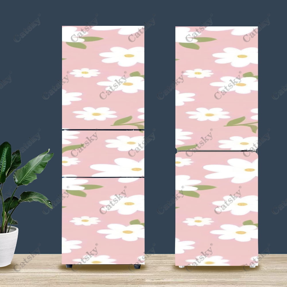 daisy flower Refrigerator Sticker Home Decor Kitchen Mural DIY Wall ...