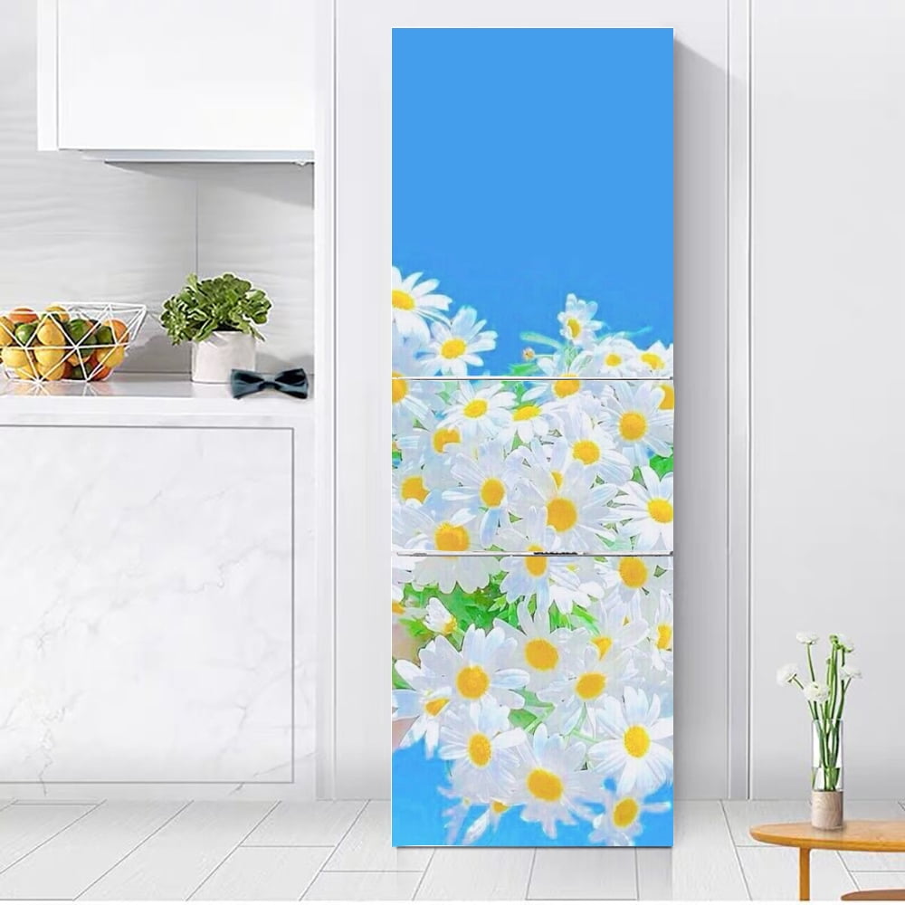 daisy flower pattern self-adhesive refrigerator sticker decorative ...
