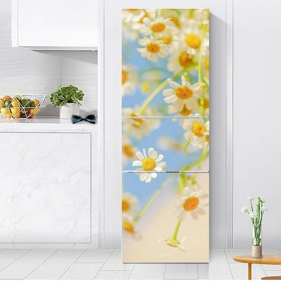 daisy flower pattern self-adhesive refrigerator sticker decorative ...