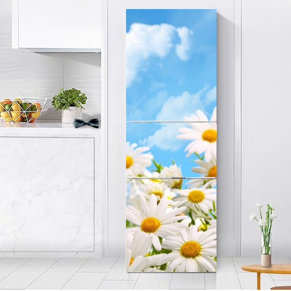 daisy flower pattern self-adhesive refrigerator sticker decorative ...