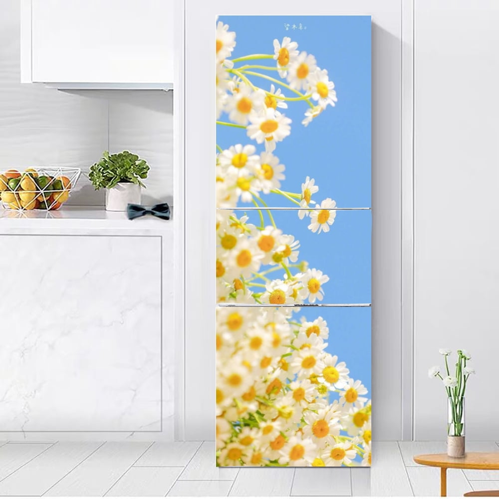 daisy flower pattern self-adhesive refrigerator sticker decorative ...