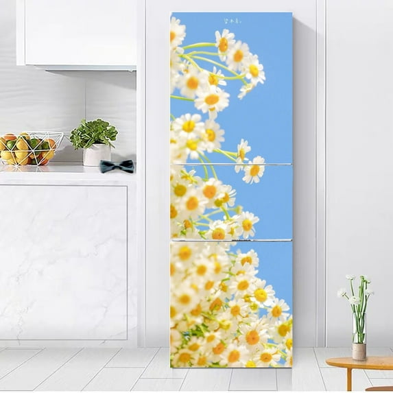 daisy flower pattern self-adhesive refrigerator sticker decorative ...