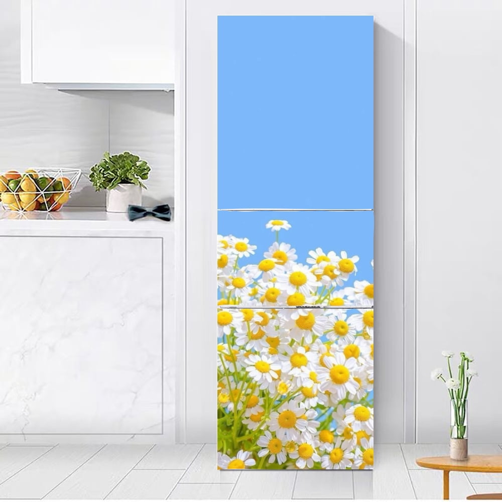 daisy flower pattern self-adhesive refrigerator sticker decorative ...