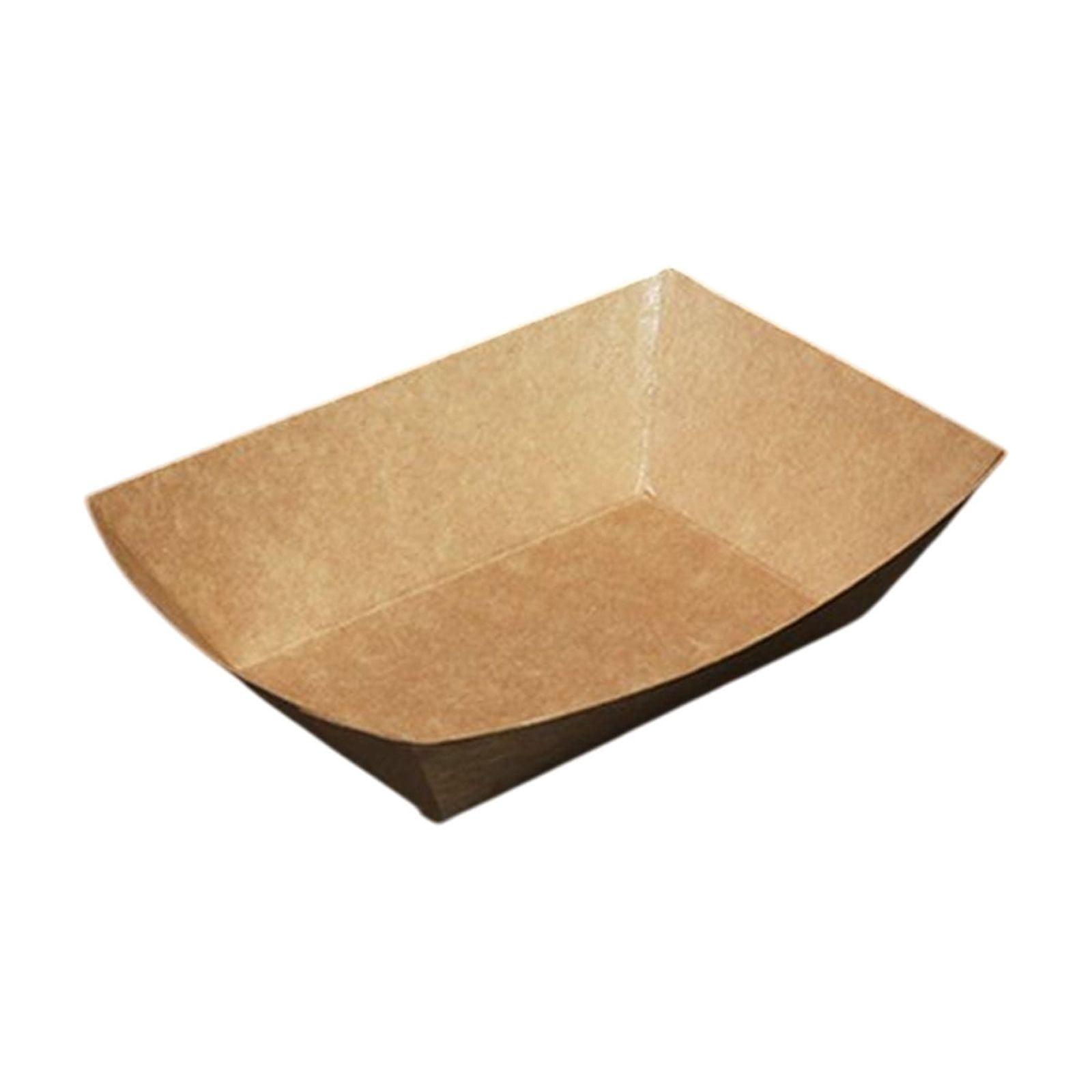 dajkiuy 100 Pack Disposable Kraft Brown Paper Food Trays,Small ...