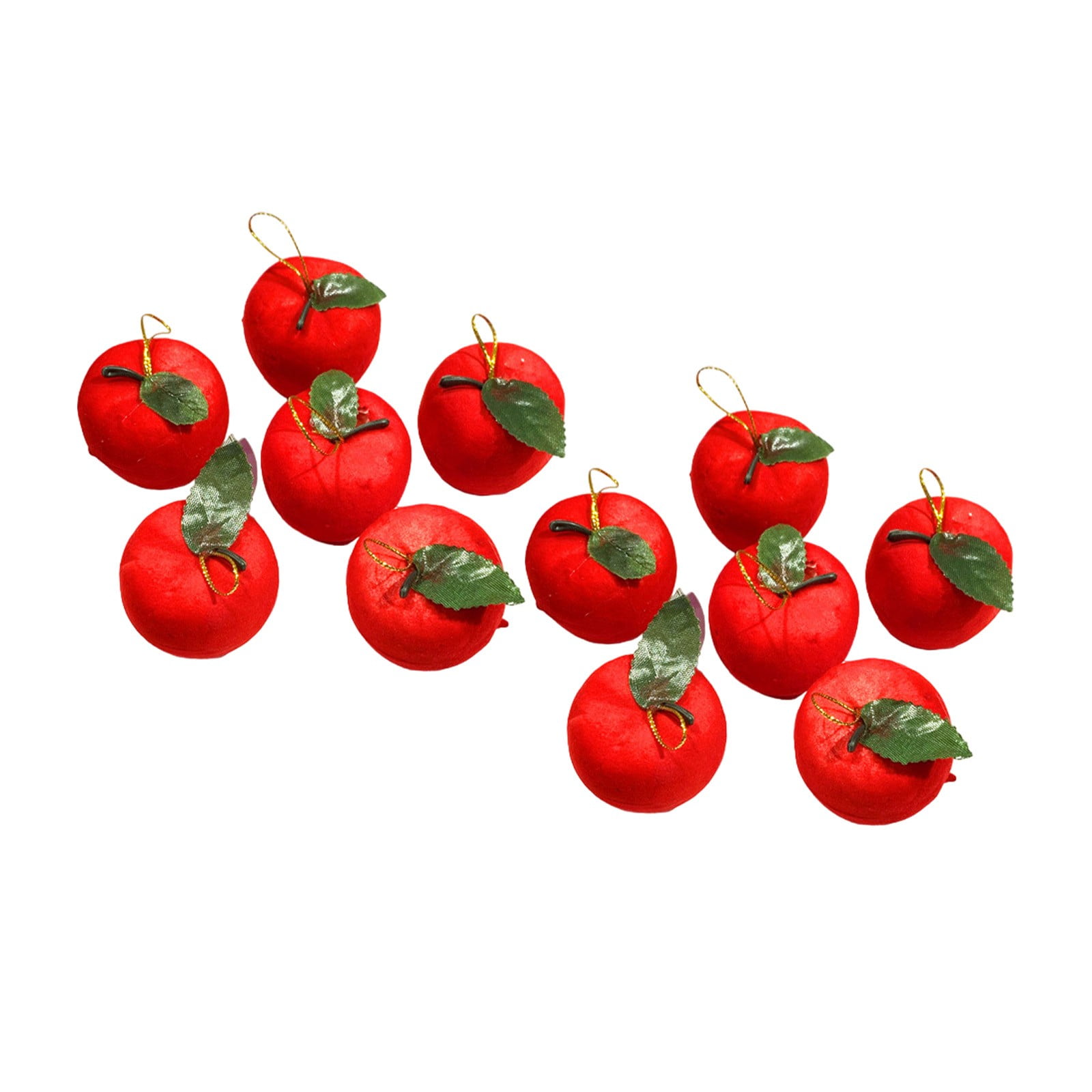 dajkiuy 12 Pcs Apple Christmas Ornaments Christmas Tree Mini Red Apples ...