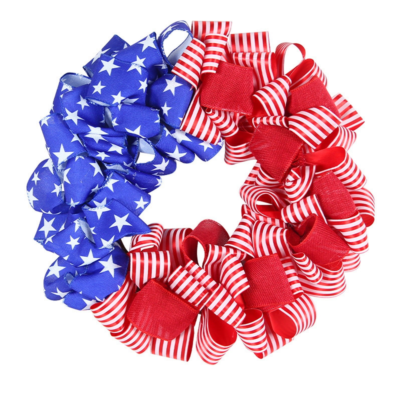 dajkiuy 14'' Independence Day Wreath for Front Door,Patriotic Wreath ...