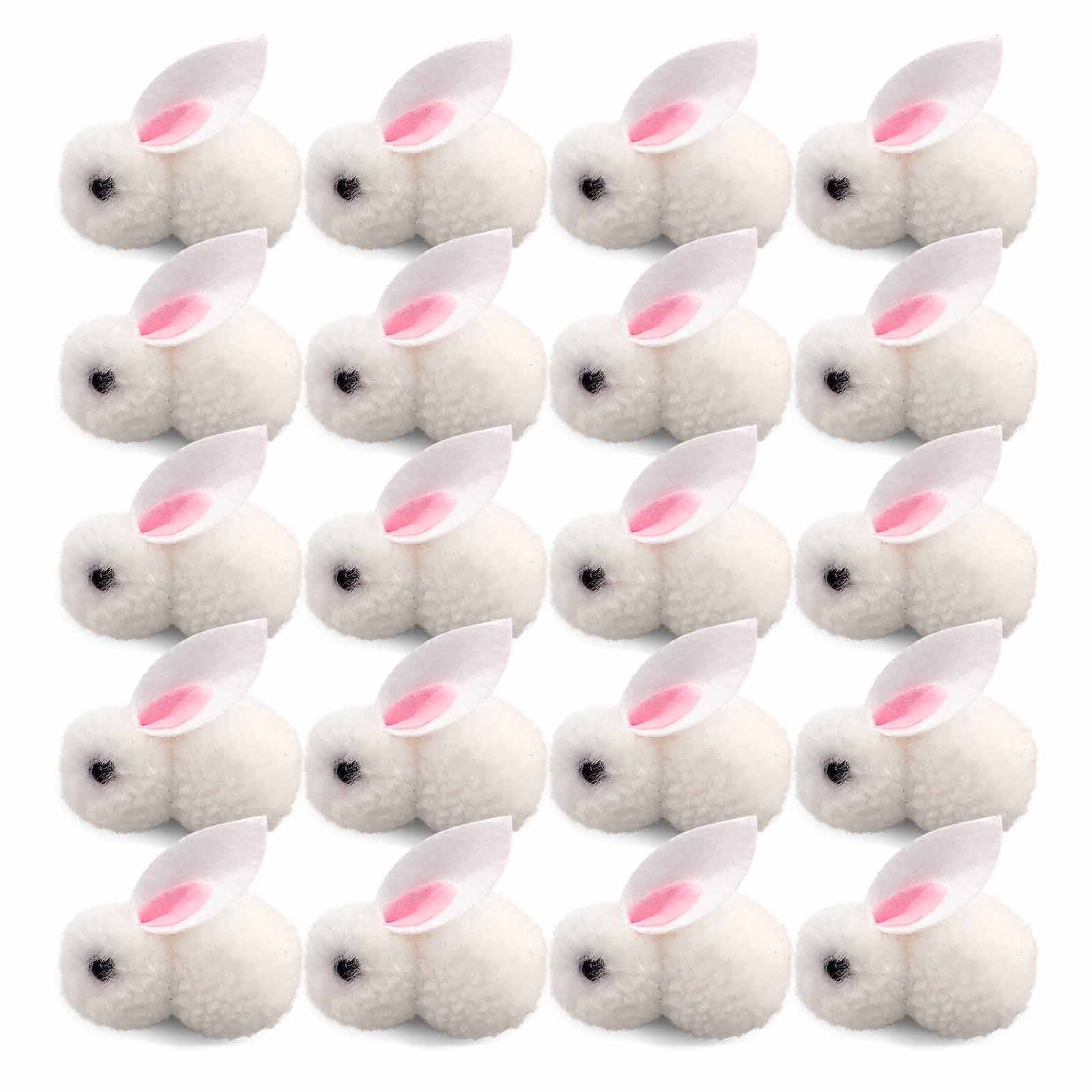 dajkiuy 20 Pcs Mini Plush Easter Bunny Animals, Miniature Stuffed ...